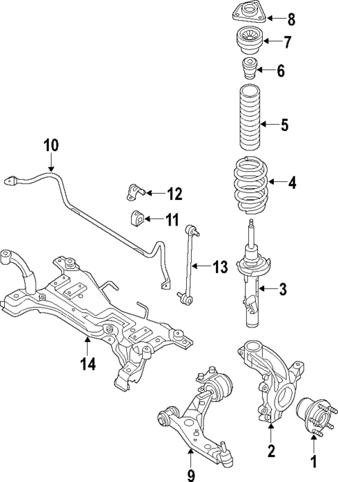 Front Suspension for 2014 Ford Focus | TascaParts.com
