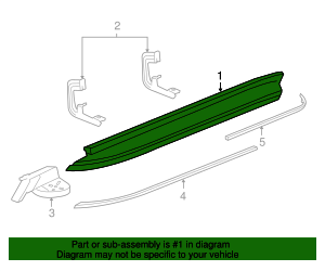 2007-2014 GM Passenger Side Running Board 15914679 GM | GMPartsDirect.com