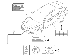 05203-F6500 - Tire Info Label 2017-2020 Kia Cadenza | Kia.Parts Store