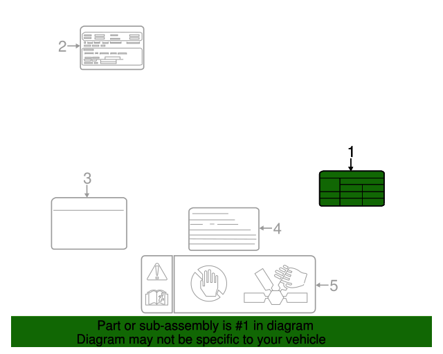 05203-F6500 - Tire Info Label 2017-2020 Kia Cadenza | Kia.Parts Store