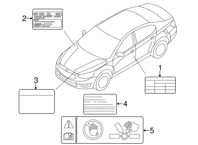 05203-F6500 - Tire Info Label 2017-2020 Kia Cadenza | Kia.Parts Store