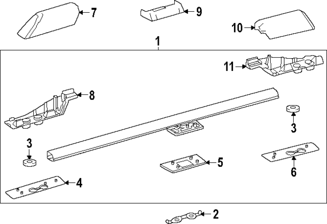 OEM 2024 Toyota Land Cruiser Luggage Rack Seal Part # 63437-60050 ...