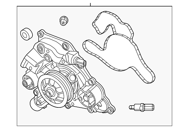 2021-2023 Jeep Wrangler Water Pump Assembly 68493460AC | Mopar Parts Canada