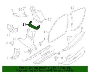 Genuine BMW 51-43-5-A0D-B53 | Pillar Trim | FREE Shipping on Most ...