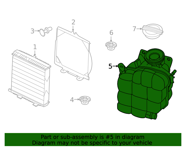 2020-2023 Porsche Taycan Engine Coolant Reservoir 9J1-121-407-A ...