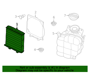2020-2023 Porsche Taycan Radiator 9J1-121-251-A | Checkered Flag Porsche