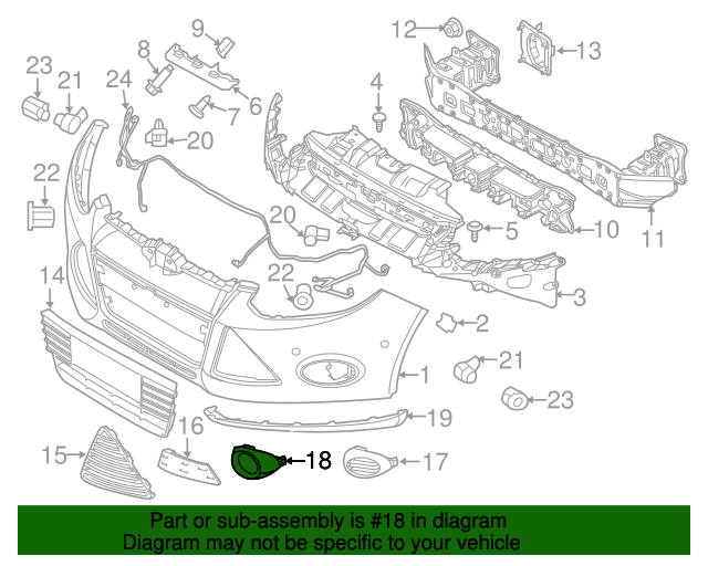 2012-2014 Ford Focus 2012-2013 Ford Focus Right Passenger Titanium Fog ...