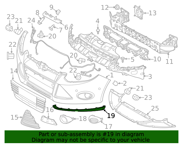 Genuine OEM Ford Part - Lower Molding CP9Z-17626-B | Genuine OEM Ford ...