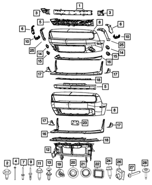 2008-2023 Dodge Challenger Fascia Support Bracket, Right 68024342AD ...