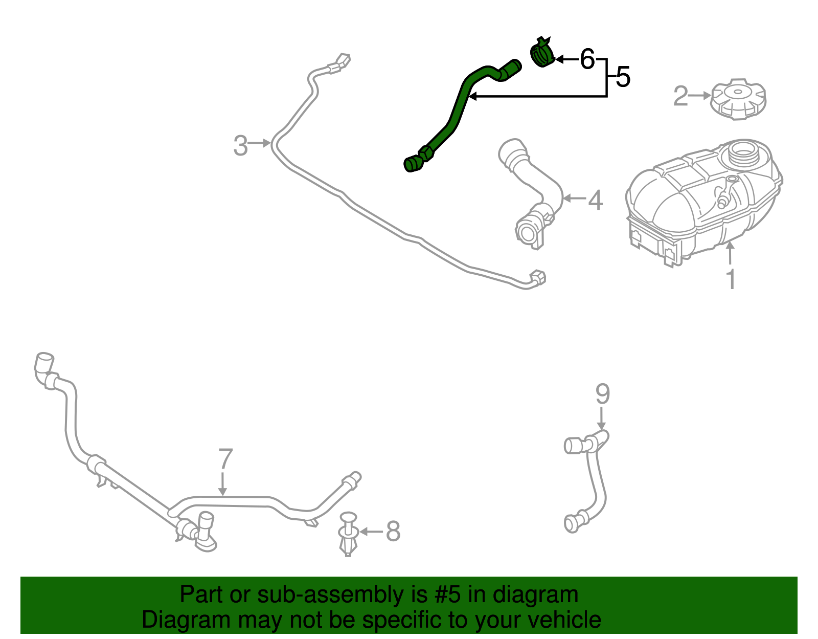 17127627102 - 2012-2016 BMW Radiator Coolant Hose (17-12-7-627-102 ...