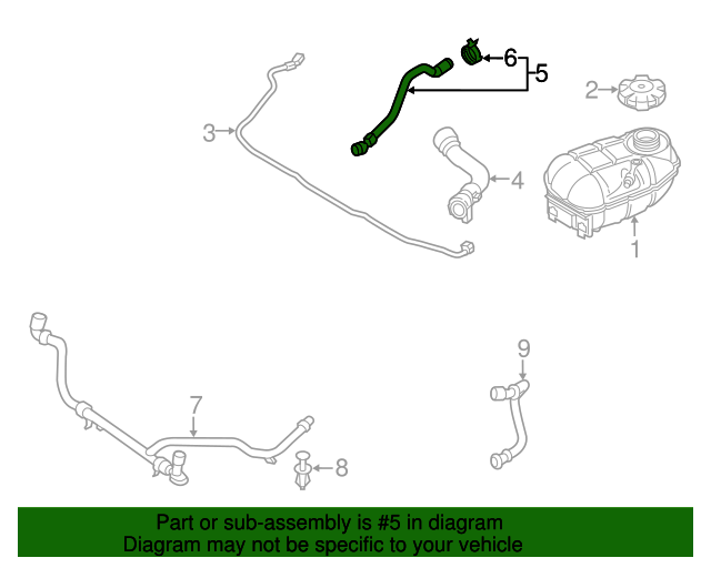 17127648644 - 2014-2016 BMW Lower Hose (17-12-7-648-644) | BMW of South ...