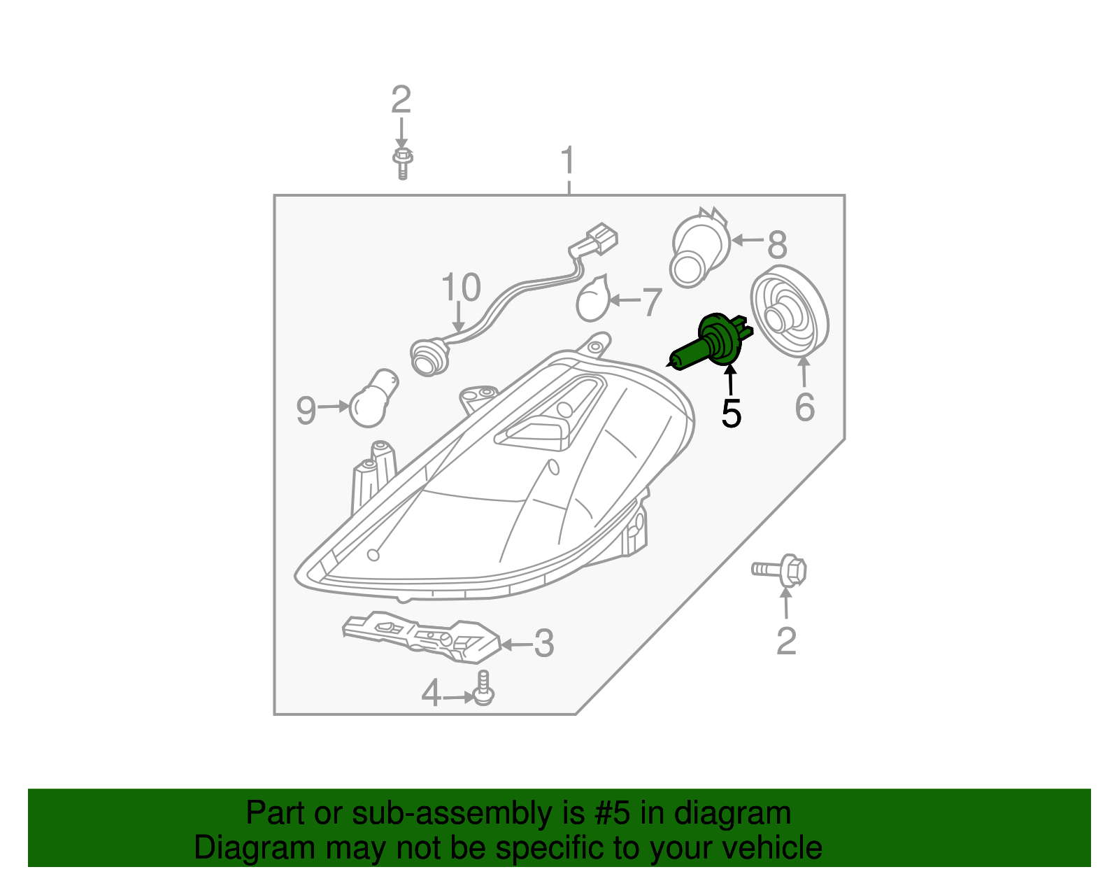 1993-2019 Nissan Headlamp Bulb 26294-9B90B | Anicra Nissan Parts