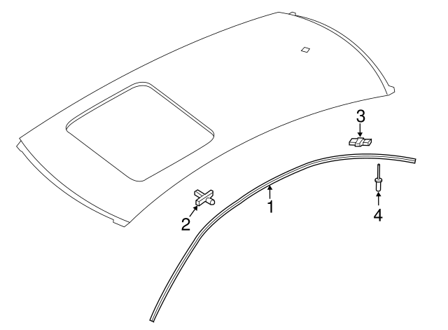 2012-2018 Audi Roof Molding 4G5-853-703-F-2ZZ | OEM Parts Online