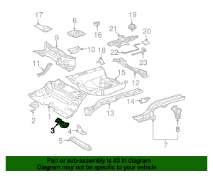 2007-2014 Toyota Center Floor Pan Bracket 58203-52060 | OEM Parts Online