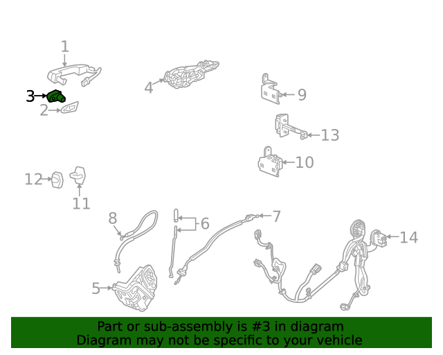 2016-2024 Cadillac Primed Front Side Door Lock Cylinder Opening Cover ...