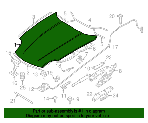 Genuine BMW 41-61-8-265-493 | Hood | FREE Shipping on Most Orders $499 ...