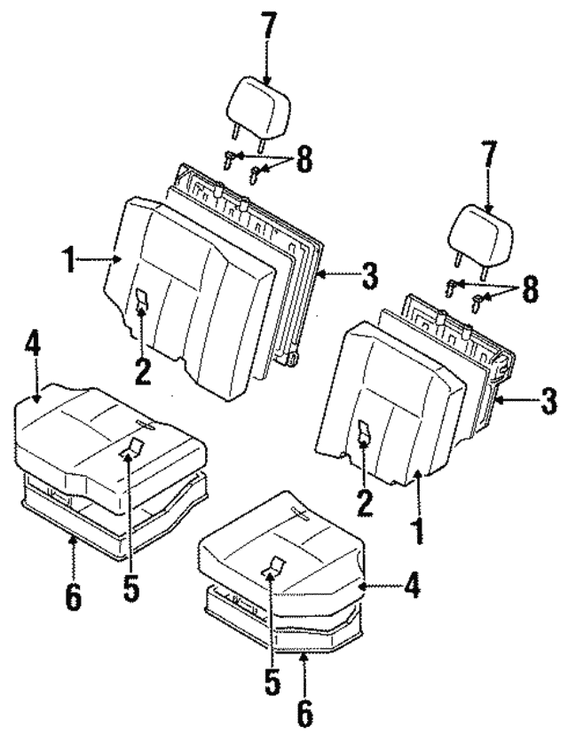 2002-2004 Isuzu Axiom Headrest Guide 8972992263 | Isuzu Parts Center