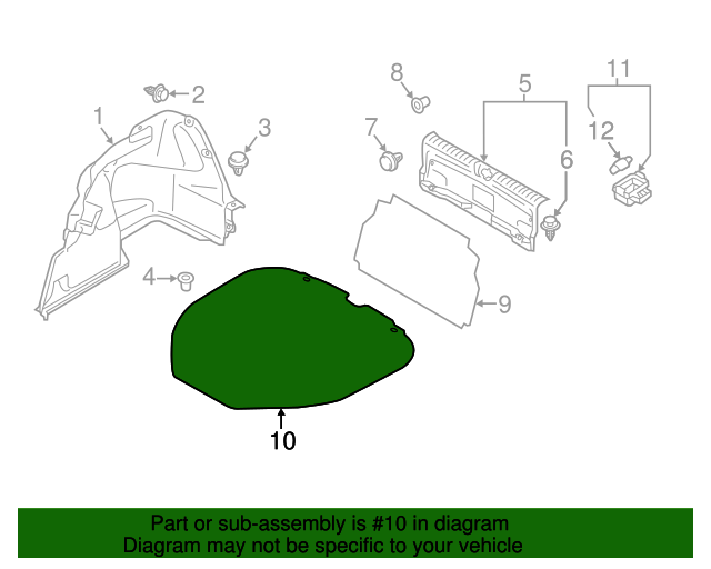 2017-2023 Mitsubishi Mirage G4 Floor Cover 7646A265 | Factory ...