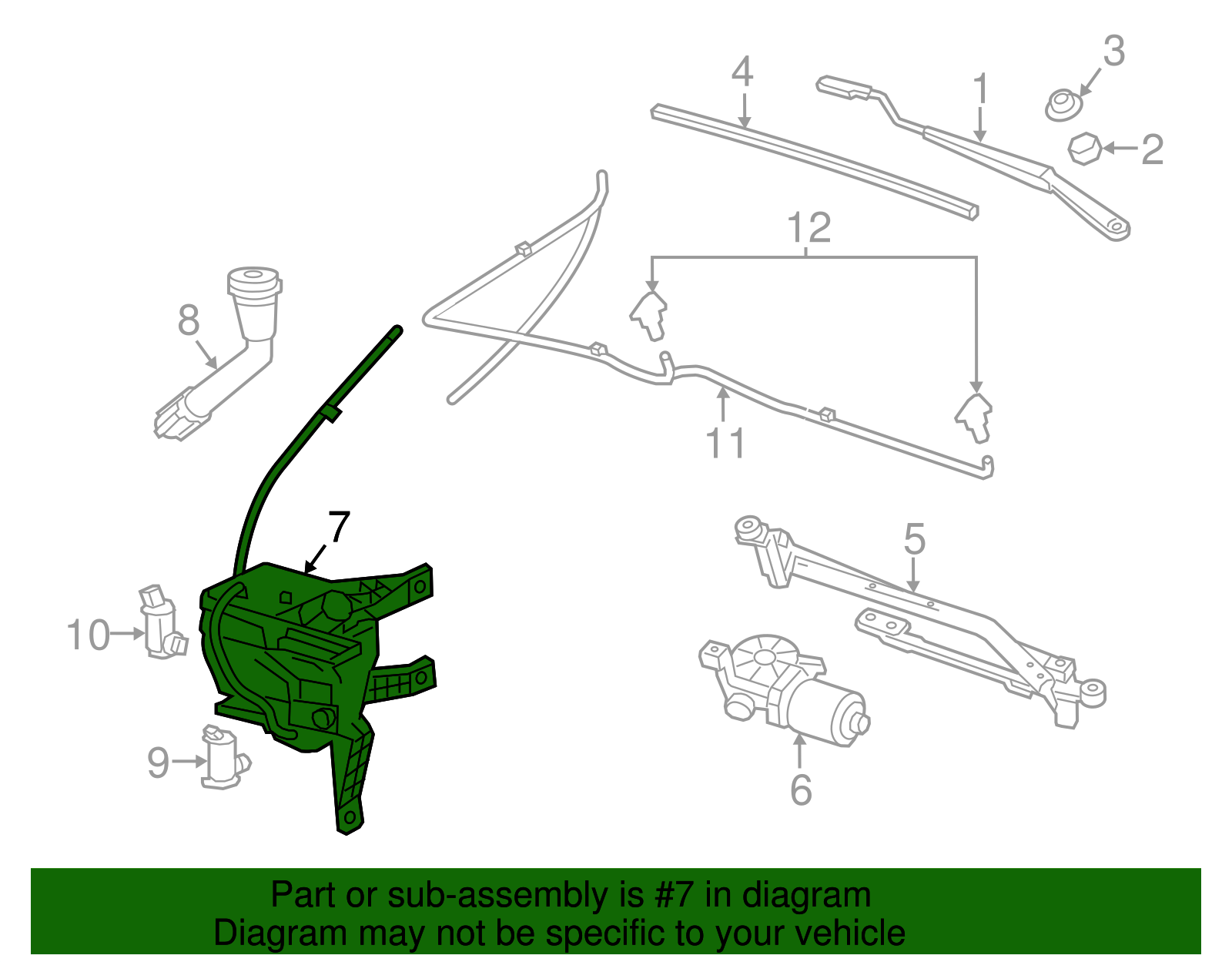 Windshield Washer Fluid Reservoir 42864361 GM | GMPartsDirect.com