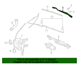 2013-2016 Chevrolet Wiper Arm 95108157 | GMPartsDirect.com