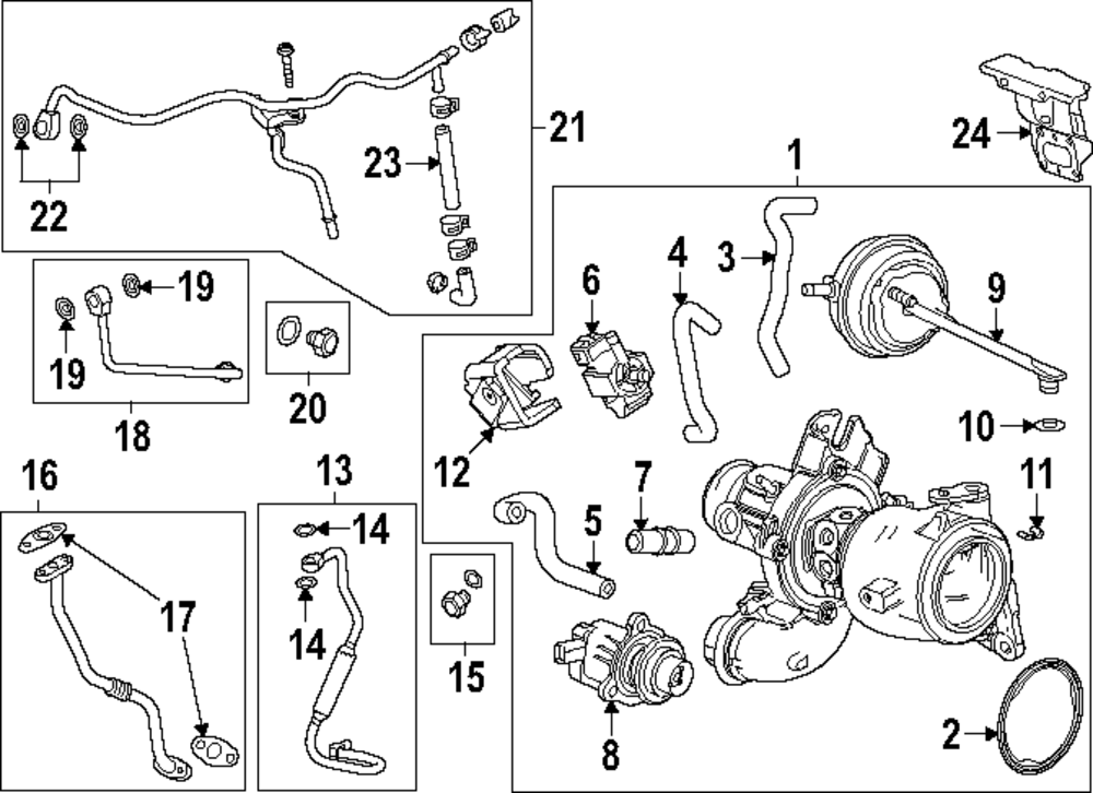 2025 Chevrolet Equinox Turbocharger Wastegate Actuator Arm Retainer ...