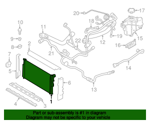 17118482622 - 2016-2021 BMW Radiator (17-11-8-482-622) | BMW of South ...
