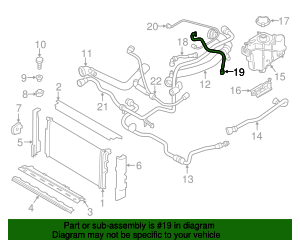 17128623572 - 2017-2021 BMW Coolant Hose (17-12-8-623-572) | BMW of ...
