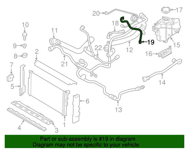 17128623572 - 2017-2021 BMW Coolant Hose (17-12-8-623-572) | BMW of ...