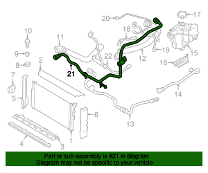 17128677245 - 2017-2021 BMW Coolant Hose (17-12-8-677-245) | BMW of ...