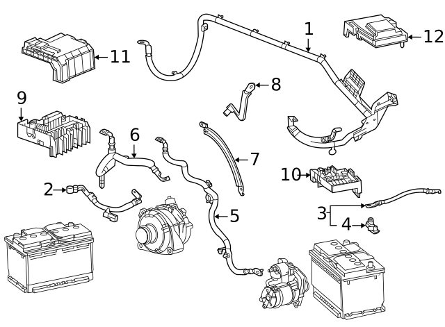 2020-2023 GM Battery Positive and Negative Cable Strap 84703166 ...