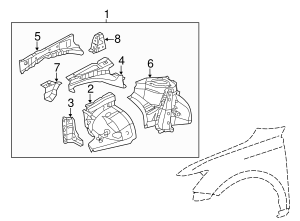 2011-2017 Lexus CT200h Front Extension 53813-47020 | Discount Parts Monster