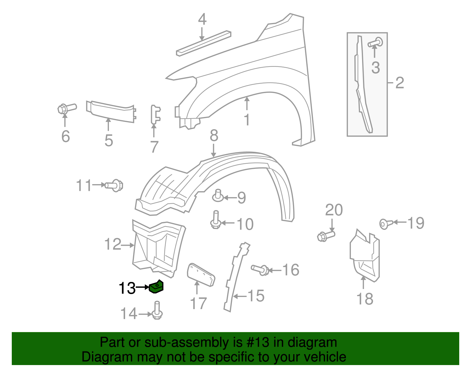 52116-0C090 - Liner Extension Clip 2007-2022 Toyota | Longo Toyota Parts