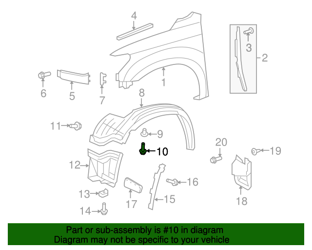 90080-11220 - Fender Liner Bolt 2005-2024 Toyota | Longo Toyota Parts