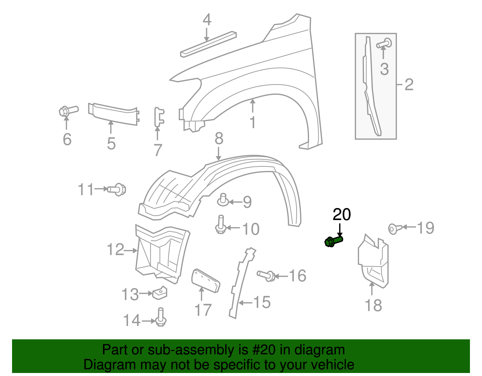 2002-2025 Toyota Mud Guard Screw 90159-60603 | Toyota Parts Center