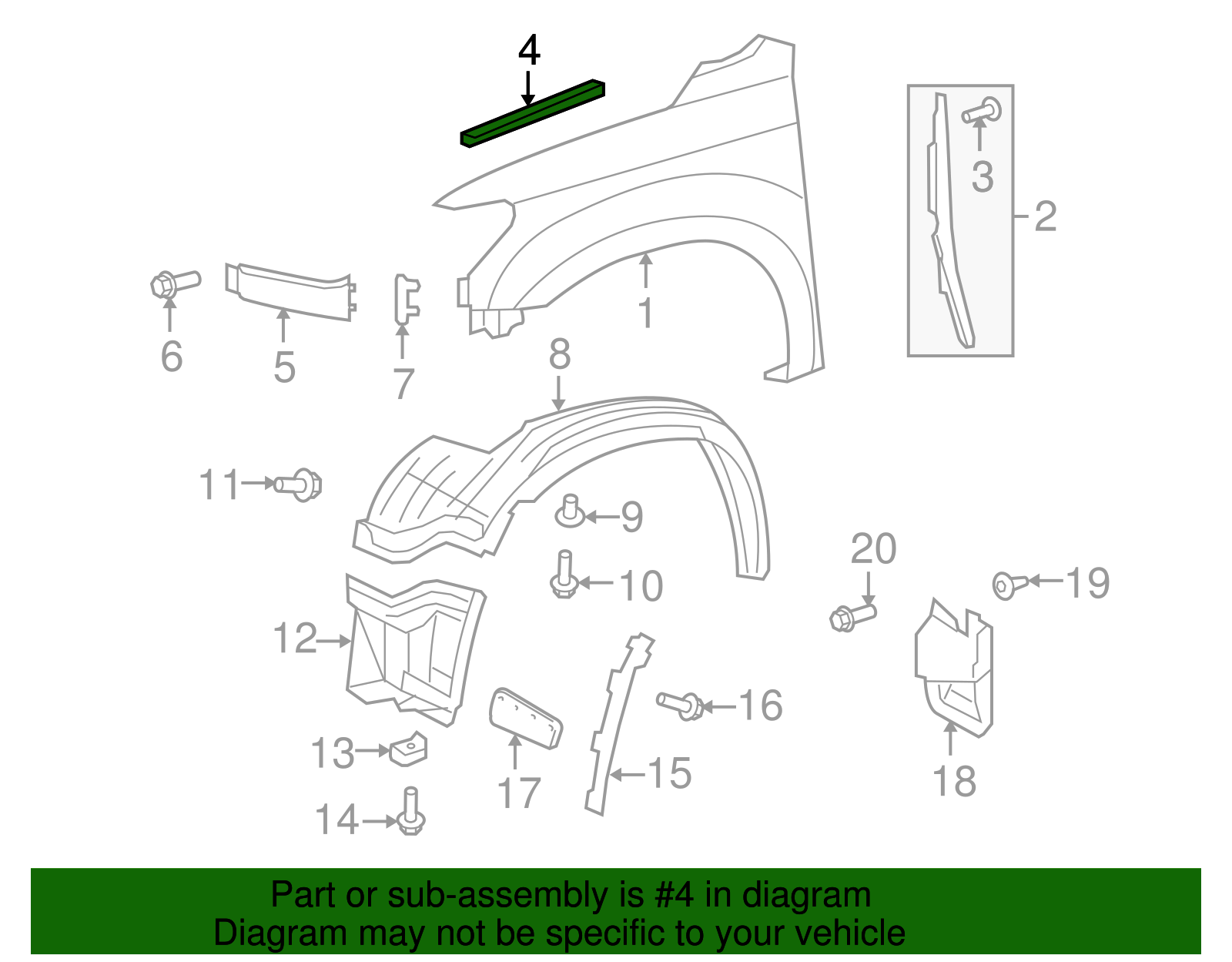 53388-0C020 - High-Quality Fender Seal for 2007-2022 Toyota ...