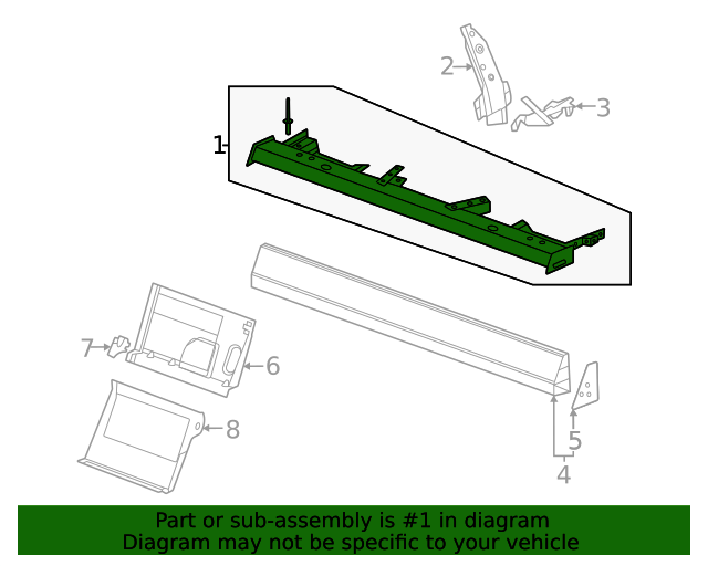 2020-2023 Chevrolet Corvette Body Lock Pillar Reinforcement 84748122 ...