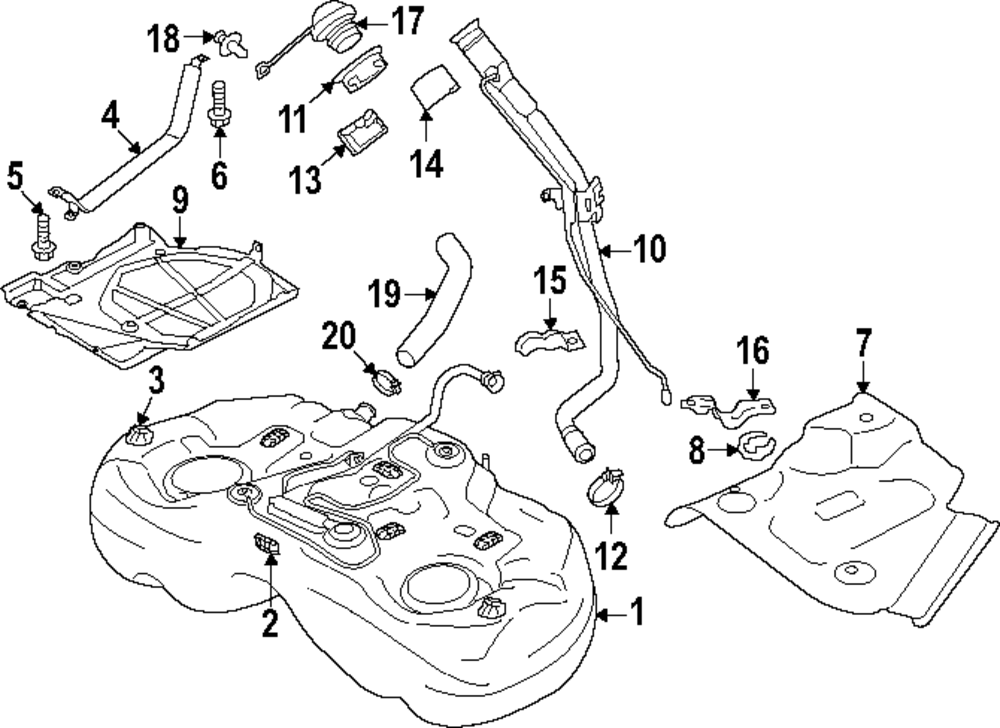 42012FN00A - 2024 Subaru Crosstrek - Fuel Tank | Subaru Parts HQ