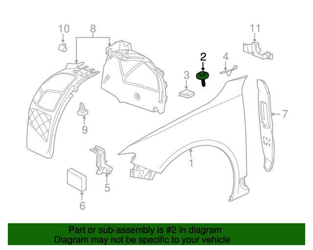 11519382 - Inner Bracket Screw - 2010-2011 Saab 9-5 | Order Euro Parts