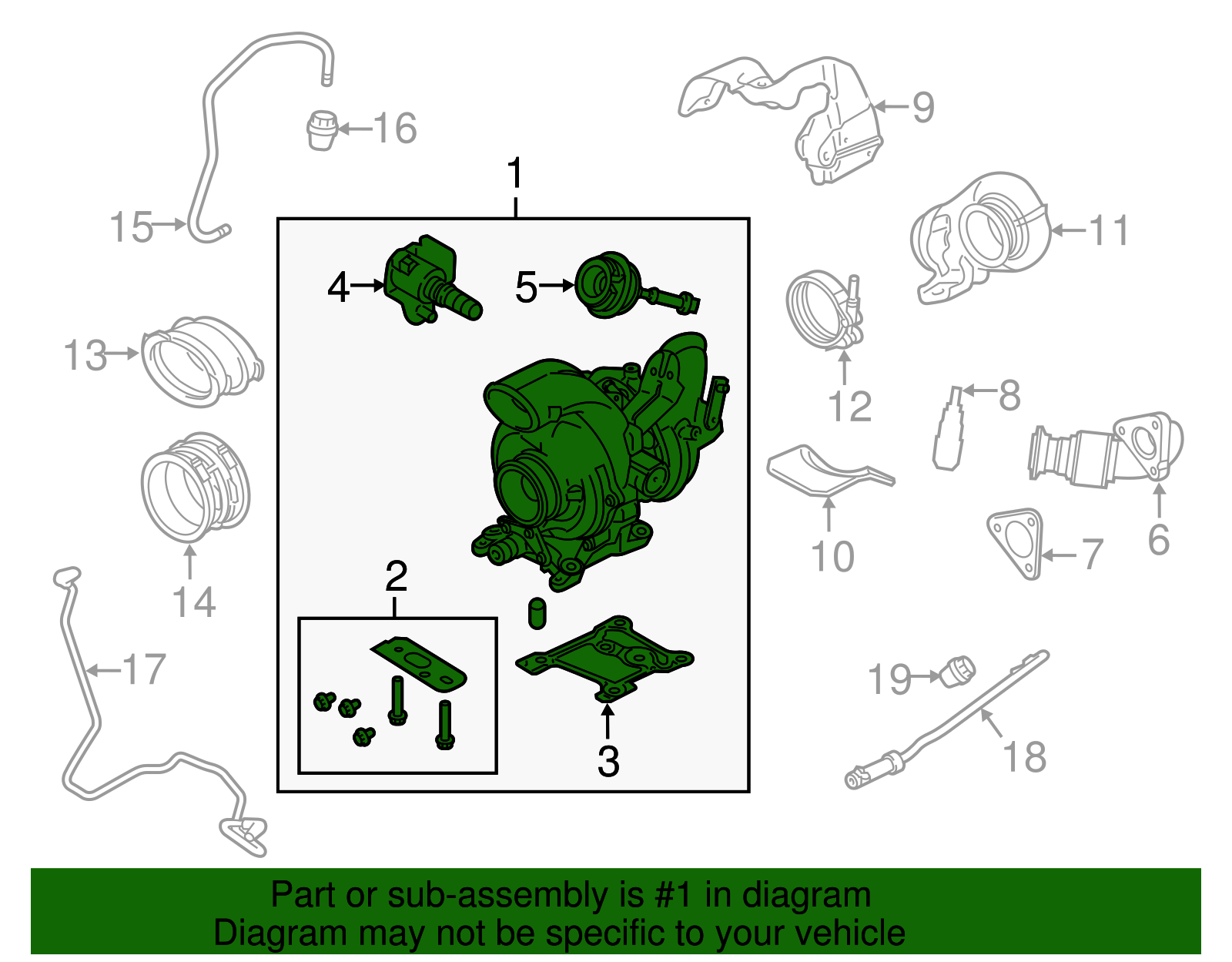 2011-2016 Ford F-350 Super Duty Turbocharger BC3Z-6K682-B | OEM Parts ...
