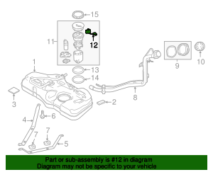 2011-2014 Mazda 2 Fuel Gauge Sending Unit D651-60-960 | QuirkParts
