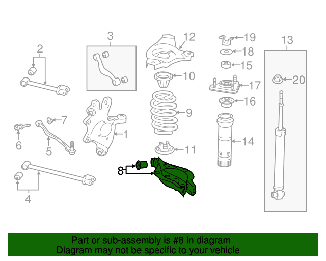 2013-2024 Lexus Lower Control Arm 48730-30140 | OEM Parts Online