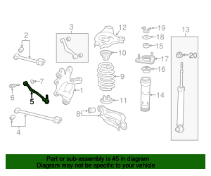 48706-30050 - Rear Lateral Rod 2013-2024 Lexus | Lexus Parts Outlet