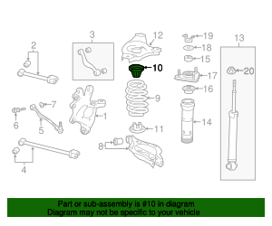48257-30080 - Coil Spring Insulator 2013-2024 Lexus | AutoNationParts.com