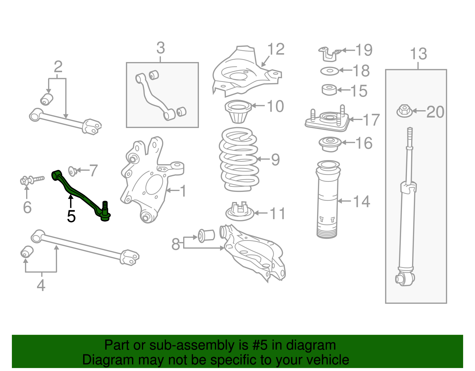 2013-2024 Lexus Rear Lateral Rod 48705-30120 | OEM Parts Online