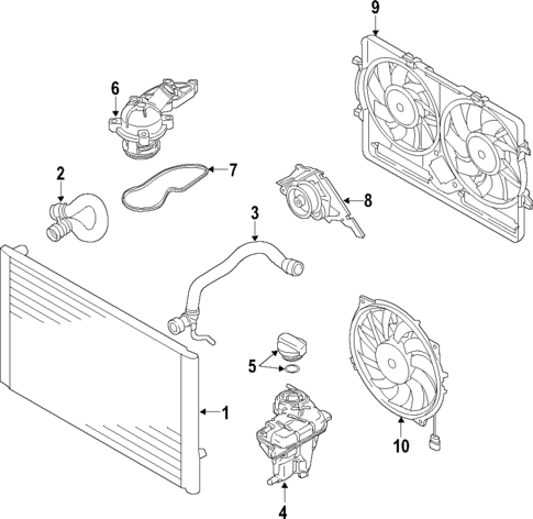 Cooling System for 2009 Audi A5 Quattro | Audi USA Parts