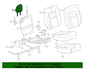 84011249 - Headrest - 2015-2018 GM | Findlay Auto Parts