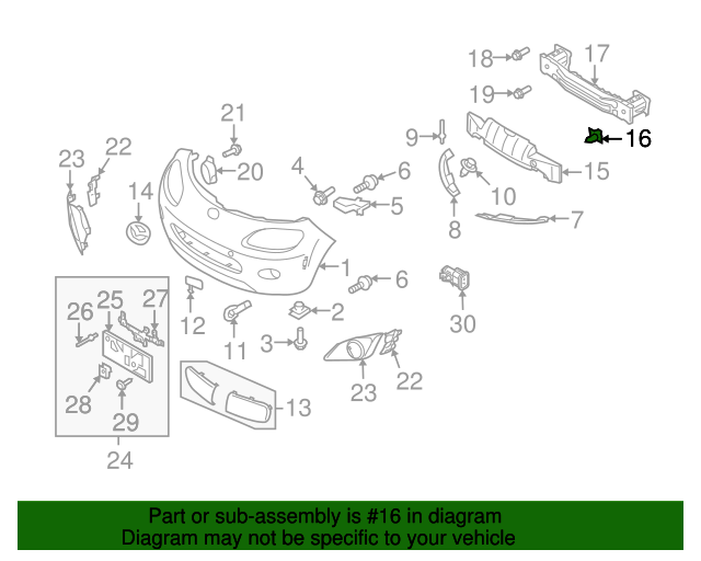 1990-2015 Mazda OEM NEW 2010-2013 Mazda Miata Energy Plastic Bumper ...