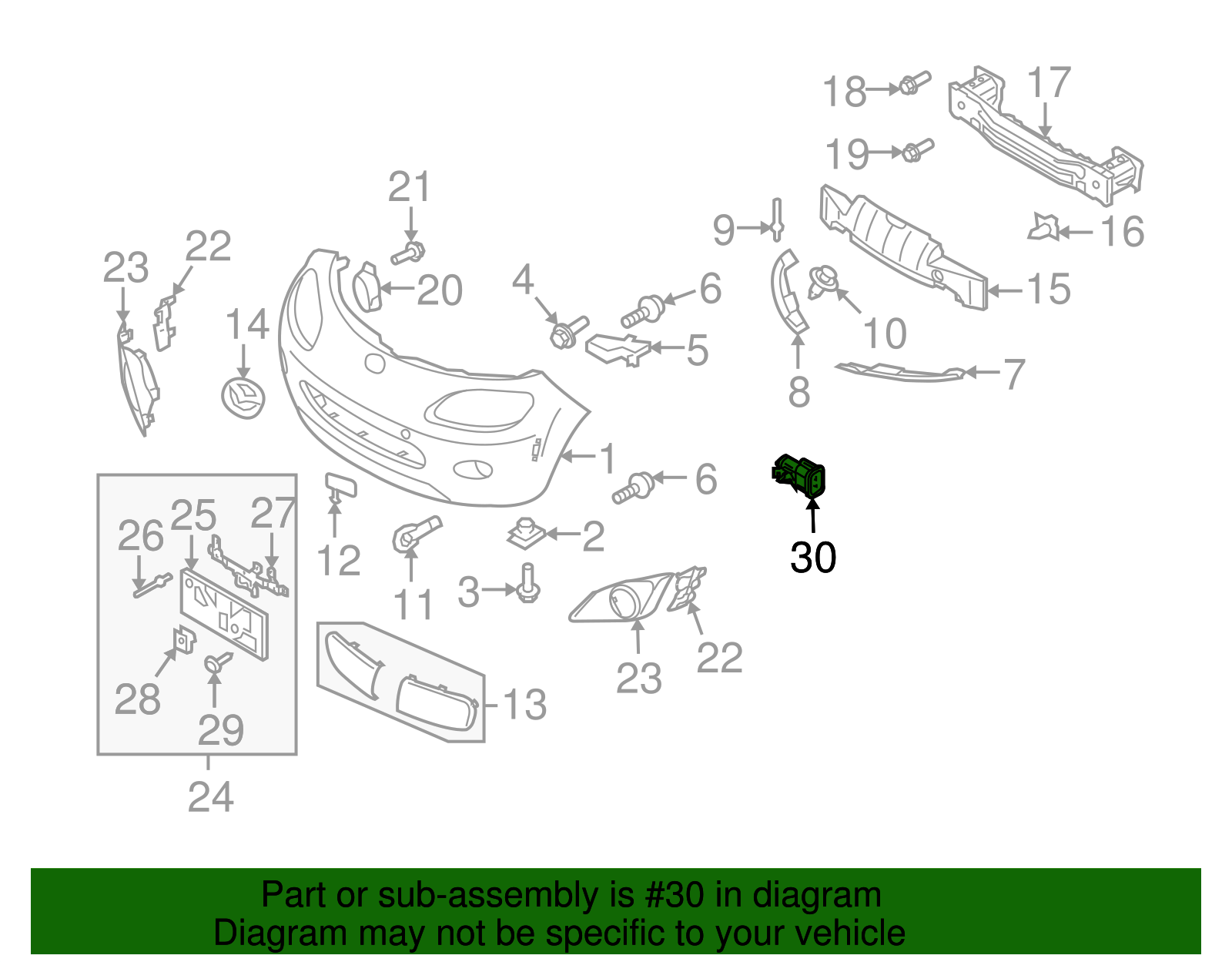 N123-61-764D - 2009-2015 Mazda MX-5 Miata - Ambient Temp Sensor | Mazda ...