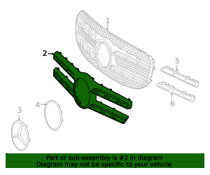 2020-2023 Mercedes-Benz Grille Molding 167-888-22-00-9982 ...