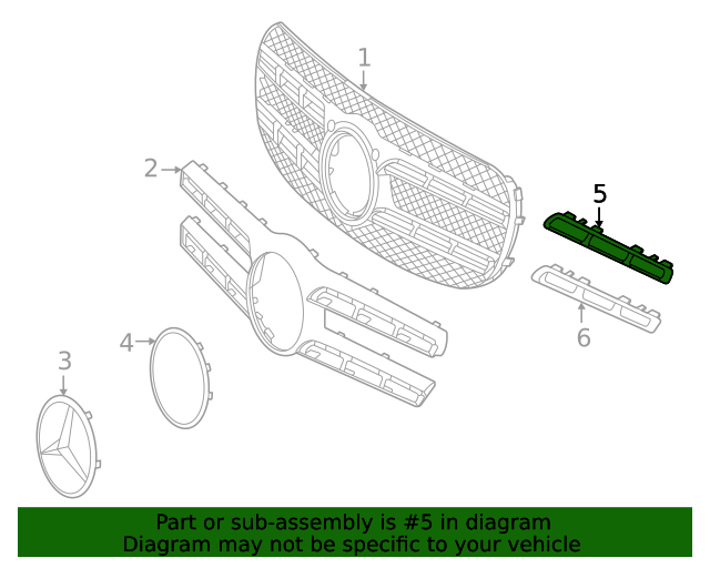 Genuine OEM Upper Molding | 167-888-40-00 | Fits Select 2020-2023 ...
